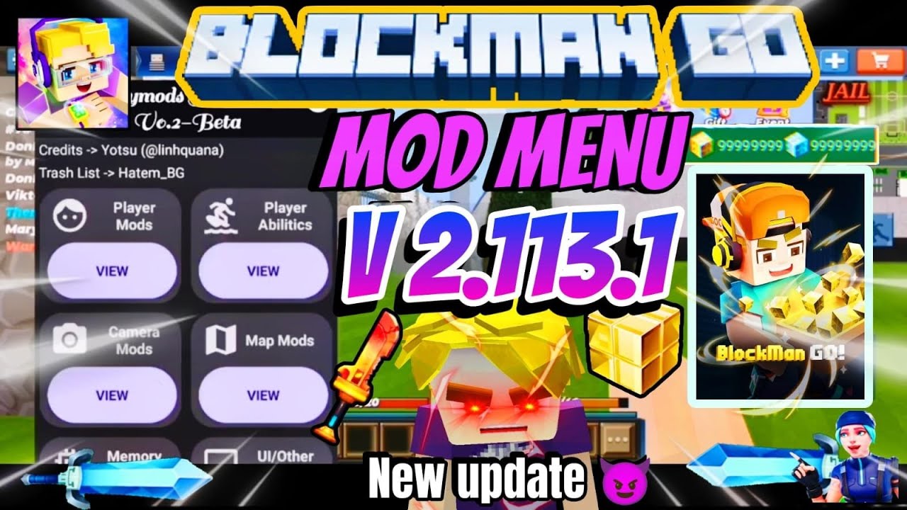 🔥🔥 BLOCKMAN GO MOD MENU V 2.113.1 📣😱🤯 | 🎉 OFFICIAL UPDATE (NEW) 🎉 | 💯 ...