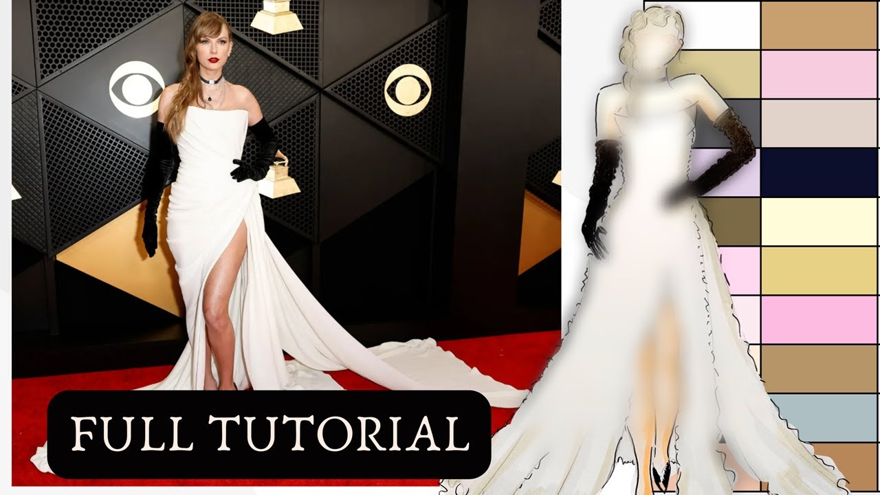 Taylor Swift GRAMMYS Fashion Illustration with Alcohol Markers: See My ...