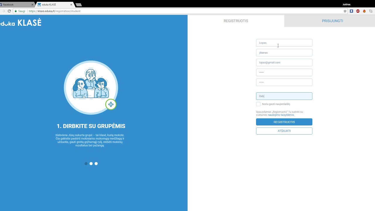 Kaip prisijungti prie eduka KLASĖ tutorial - YouTube