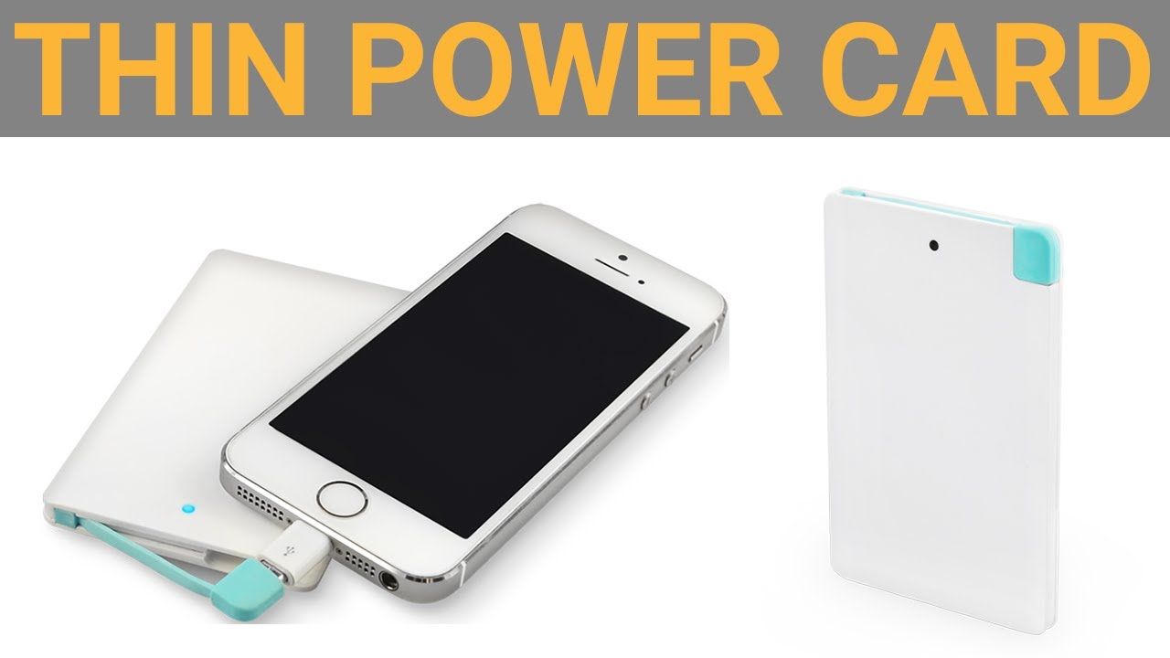 THIN POWER BANK - CREDIT CARD SIZED POWERBANK - YouTube