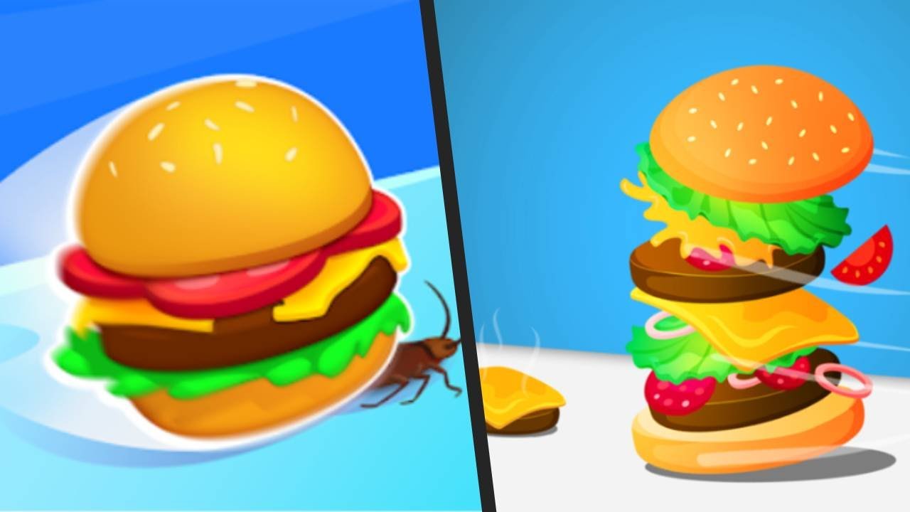 BURGER RUSH vs BURGER RUN - Gameplay Mega Levels UPDATED Android, ios ...