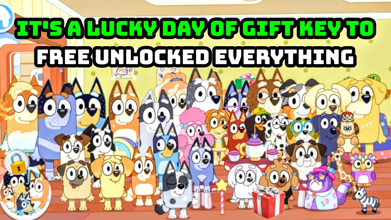 Bluey Let's Play It's A Lucky Day Of Gift Key To Free Unlocked ...