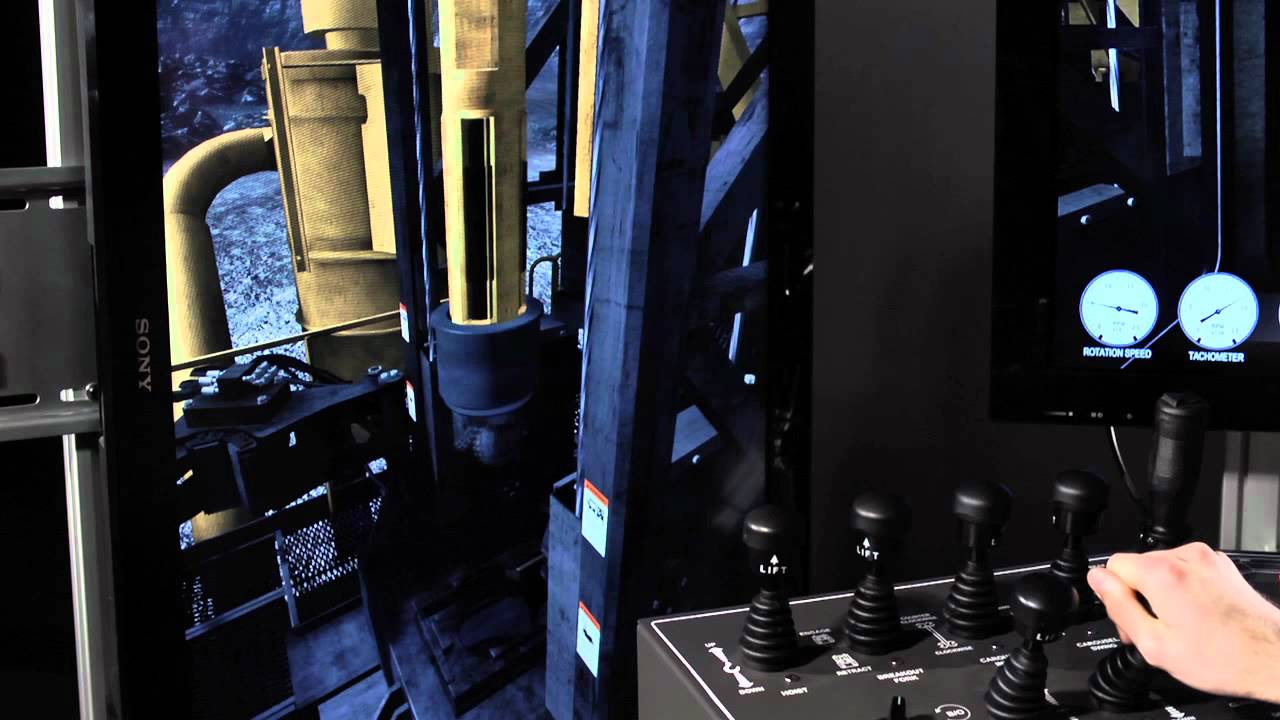 Atlas Copco Blasthole Drill Simulator by 3DI - YouTube