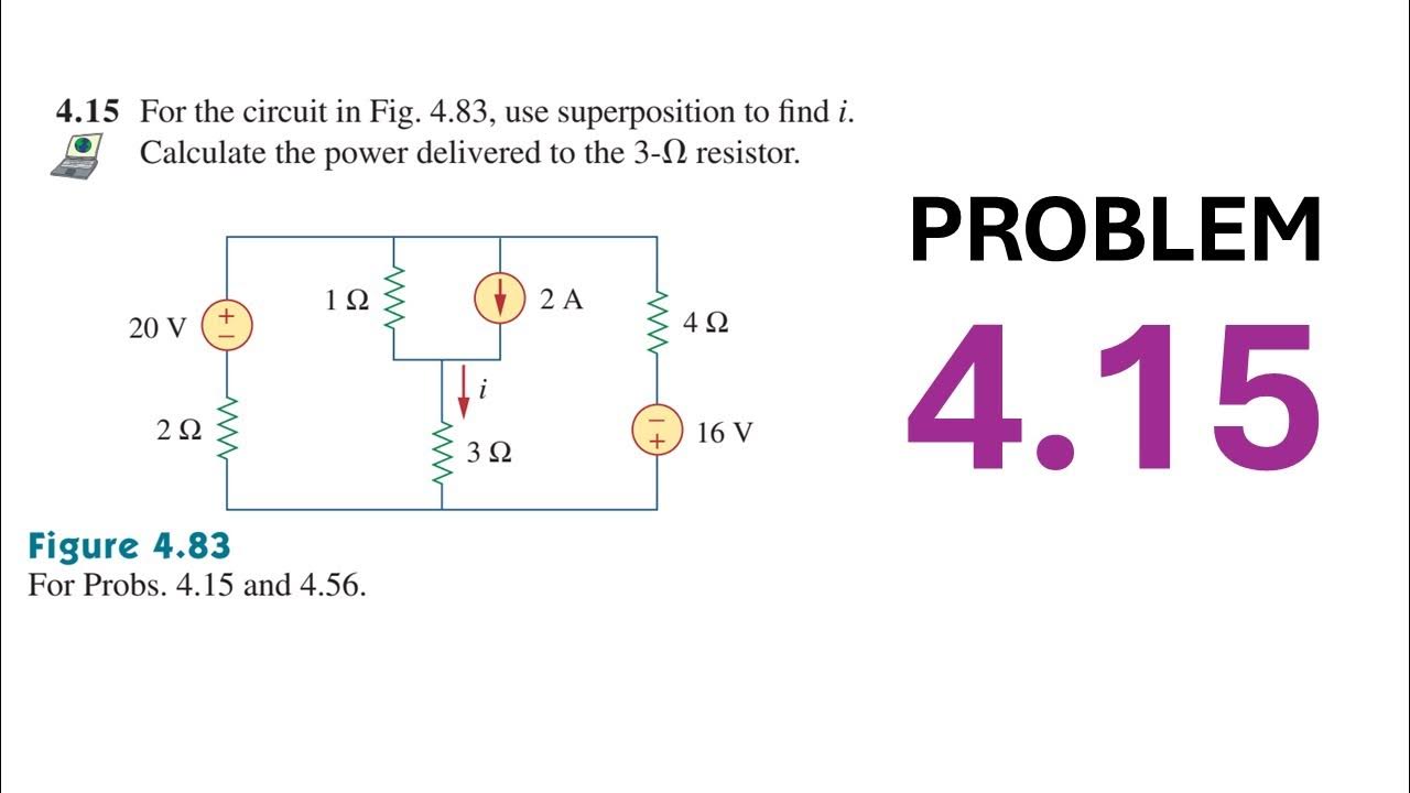 Problem 4.15 Fundamental of Electric Circuits (Alexander/Sadiku) 5th Ed - Superposition - YouTube