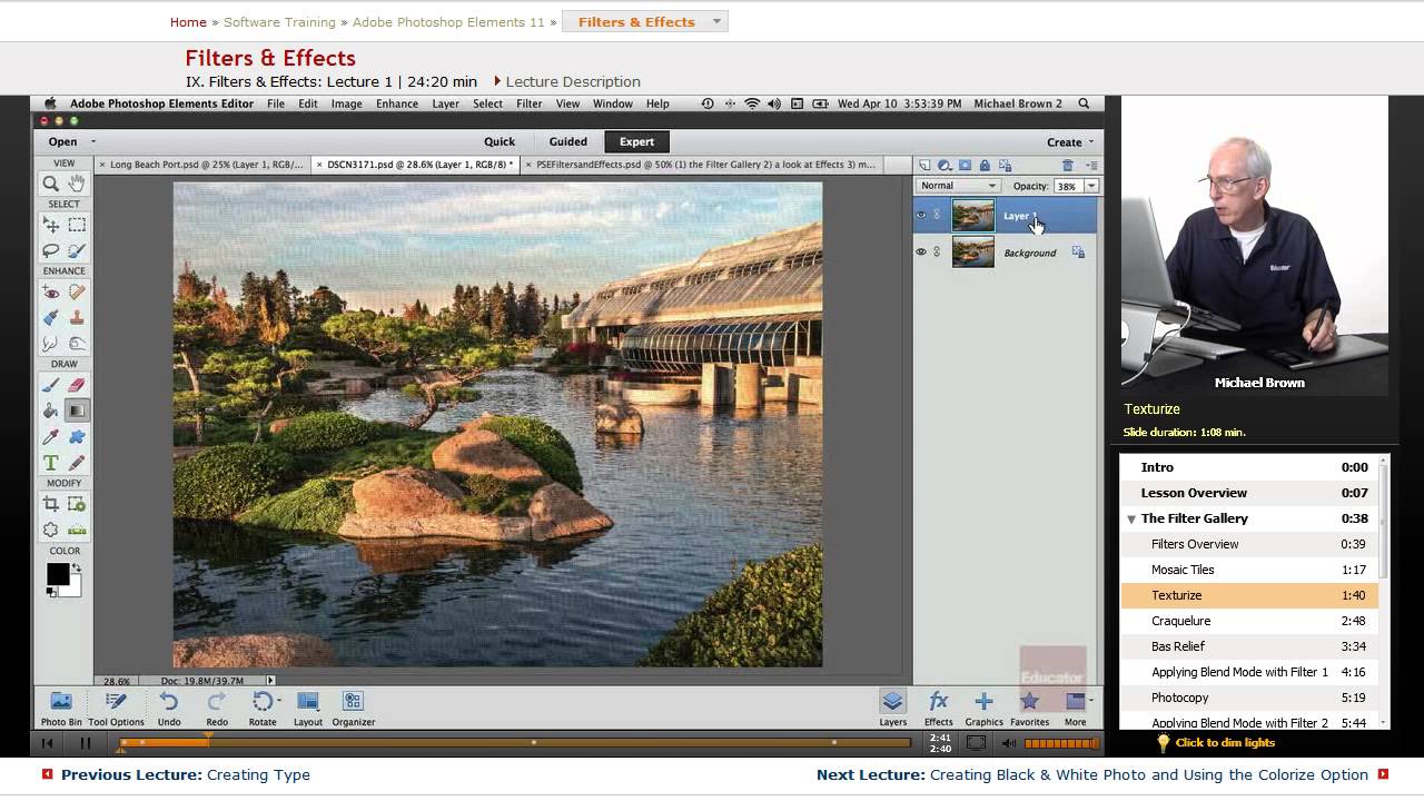 "Filters & Effects" | Adobe Photoshop Elements 11 with Educator.com ...