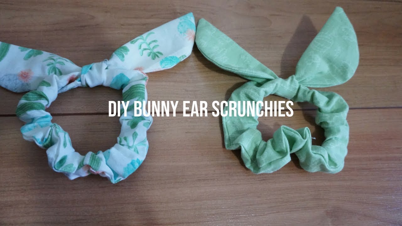 diy bunny ear scrunchies | ACC - YouTube