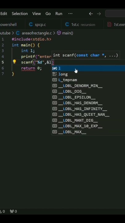 Find Area Of Rectangle In C Language Shortstrendingcodingviralclanguage Youtube
