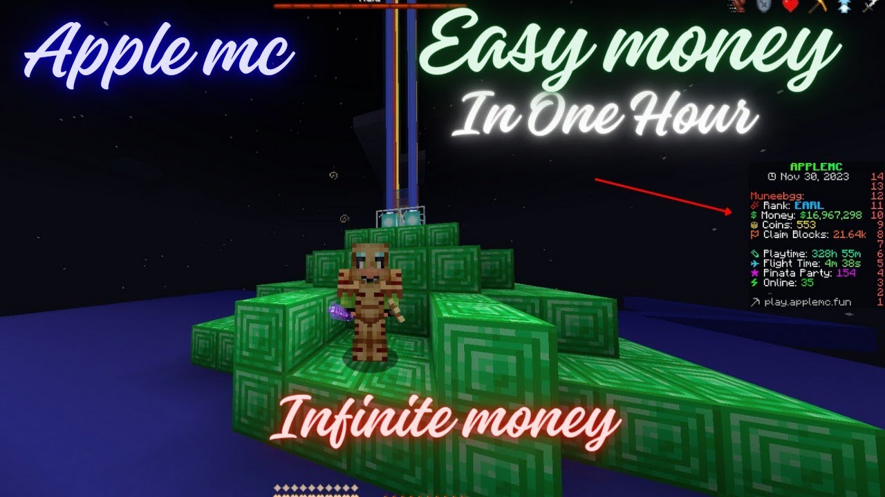 Get Infinite Money In apple MC | how to make money | Apple mc Minecraft ...