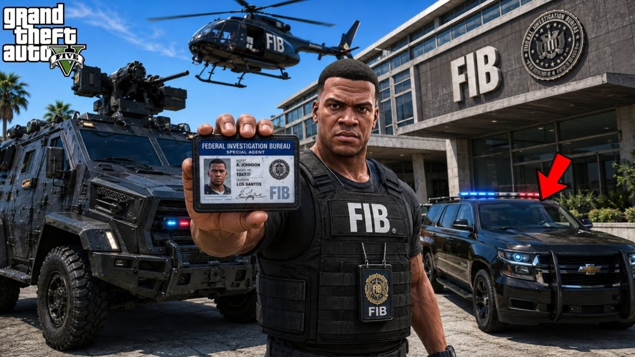 Franklin Became an FIB Agent for 24 Hours in GTA 5 - YouTube
