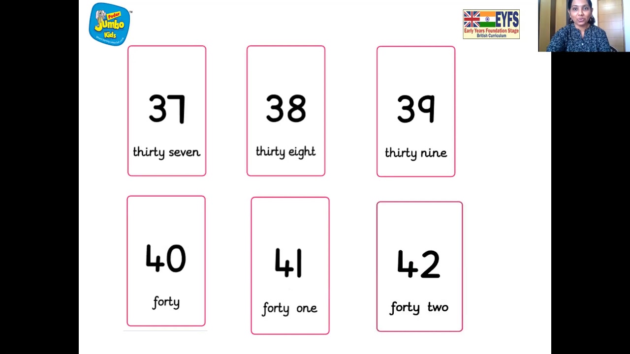 Jr KG Day 2 Number Magic Introduction to number 42 - YouTube