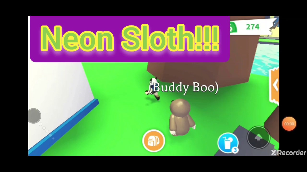 Neon Sloth in Adopt me! - YouTube