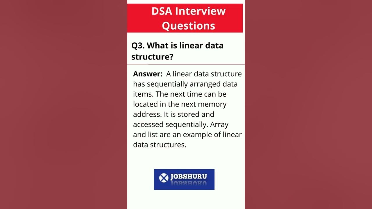 Dsa Interview Questions With Answers Data Structures And Algorithms Interview Questions