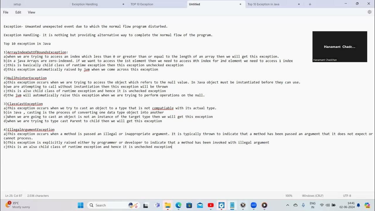 IllegalArgumentException Handling - YouTube