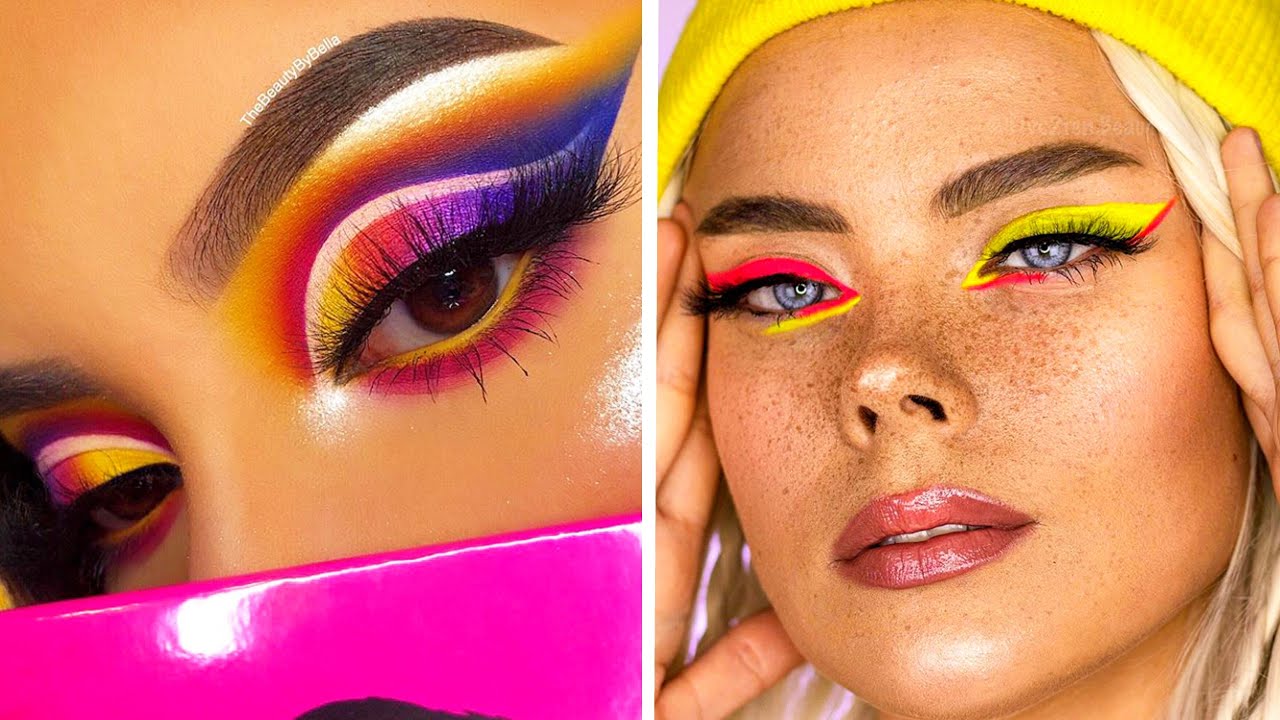 NEON MAKEUP TUTORIAL COMPILATION | COMPILATION WORLD - YouTube