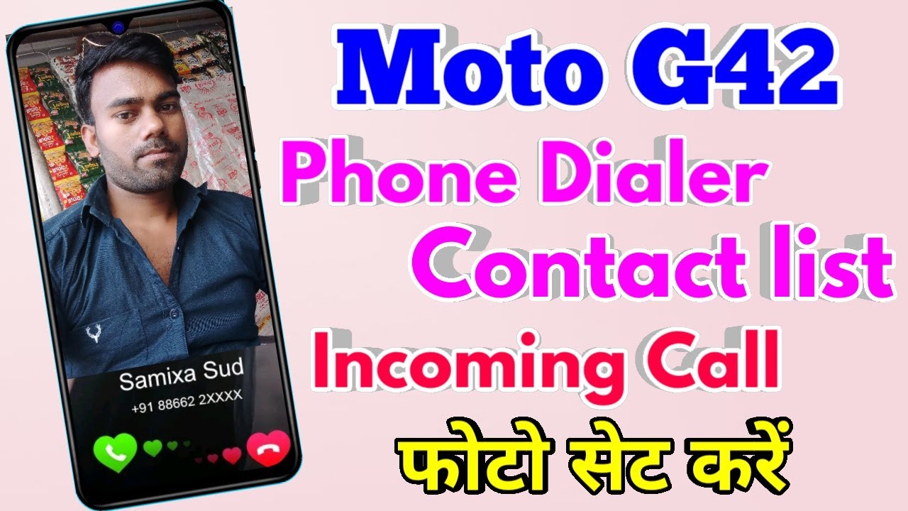 moto g42 call screen change | moto g42 call screen per photo kaise ...