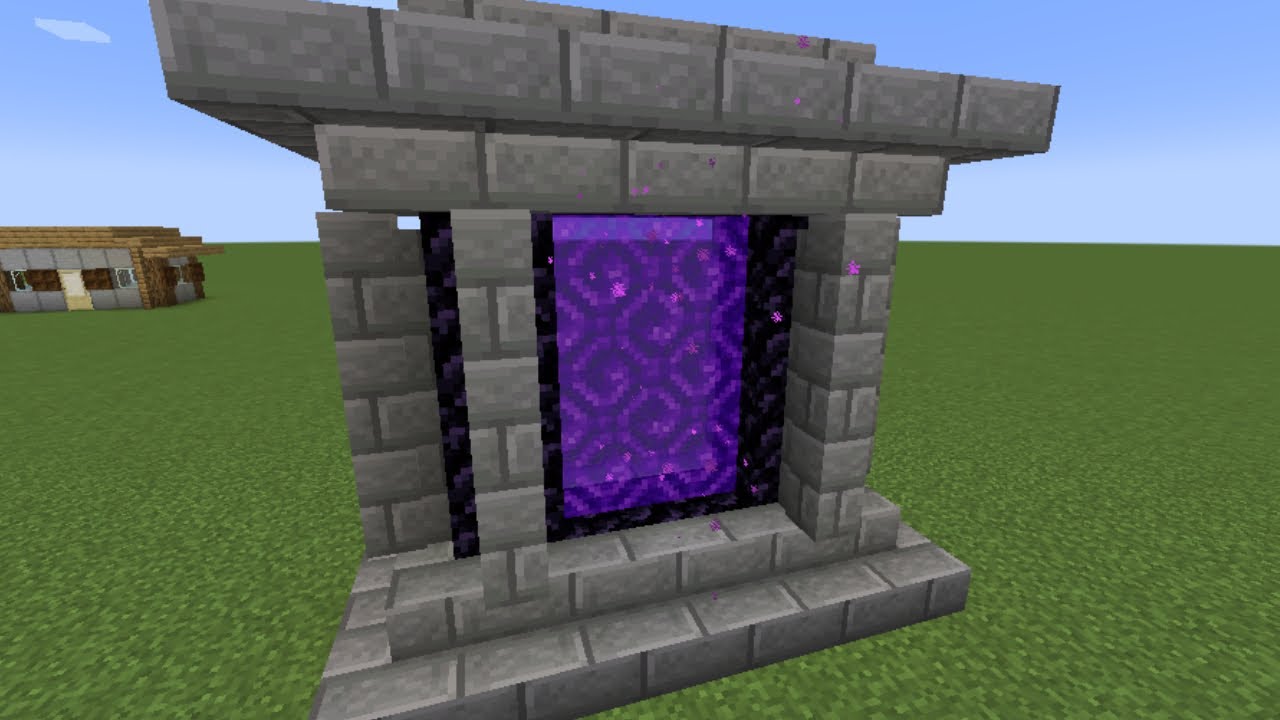 Stone Brick Nether Portal- Minecraft Builds! #Shorts - YouTube