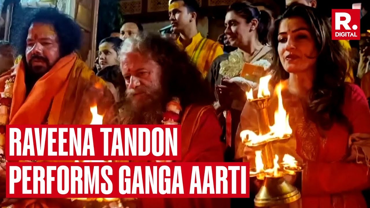 Uttarakhand Raveena Tandon Performs Ganga Aarti At Parmarth Niketan ...