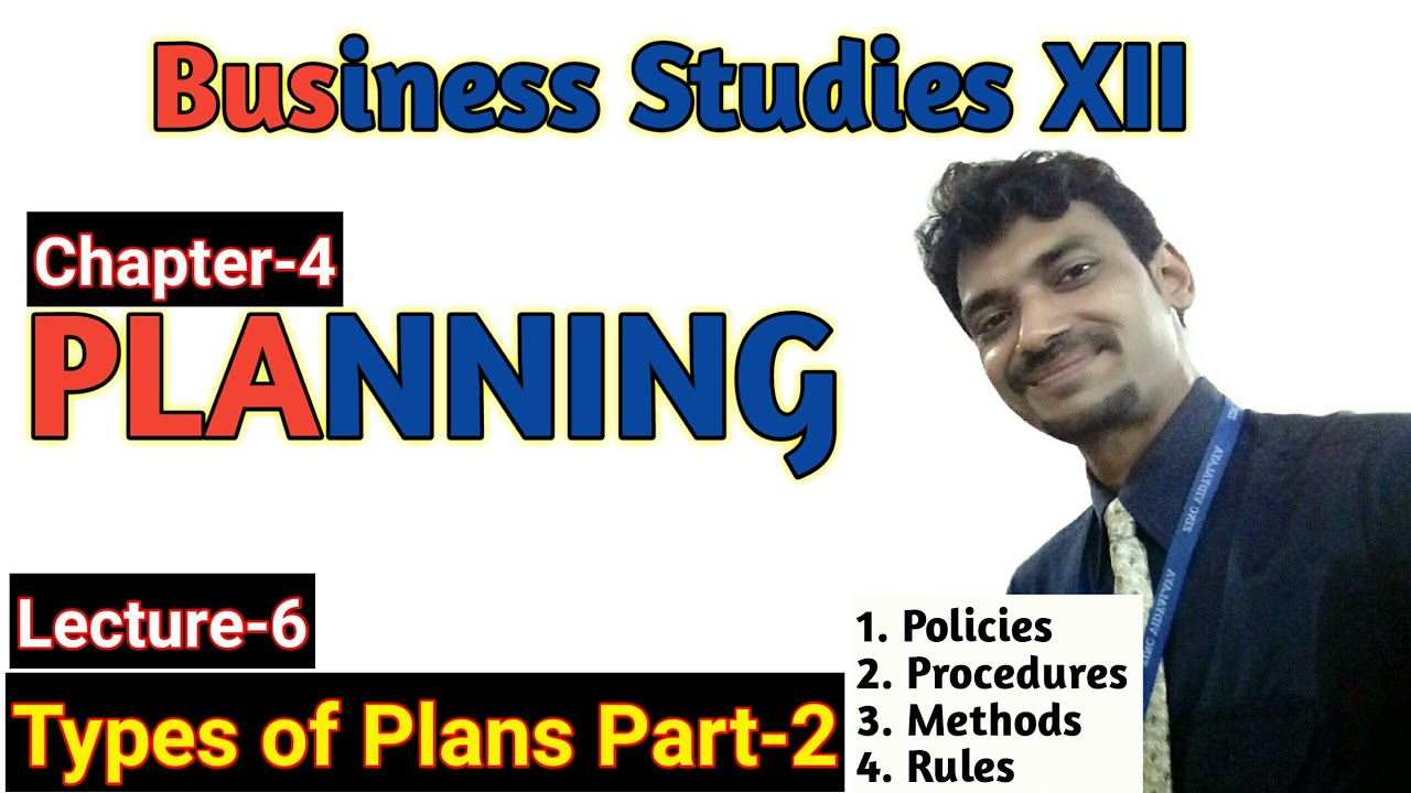 Types of Plans Part-2 II Business Studies II Class 12 - YouTube