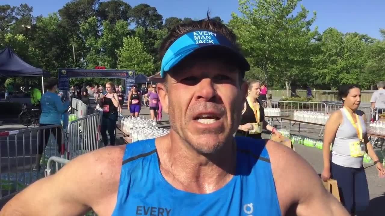 Ken Rideout wins Myrtle Beach Marathon to celebrate birthday - YouTube