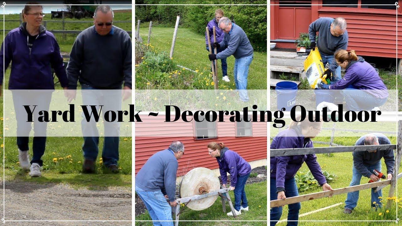 Yard Work ~ Decorating Our Outdoor Space - YouTube