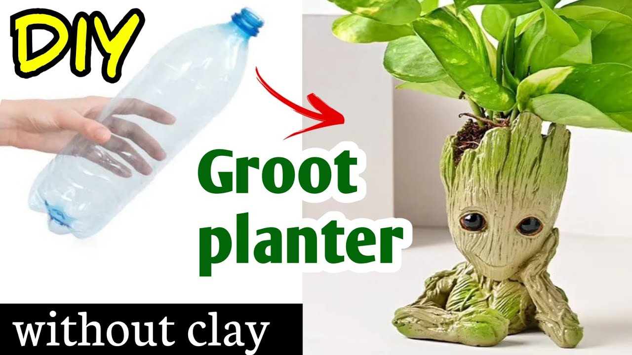 DIY Groot planter/how to make groot planter at home easy #diy craft ...