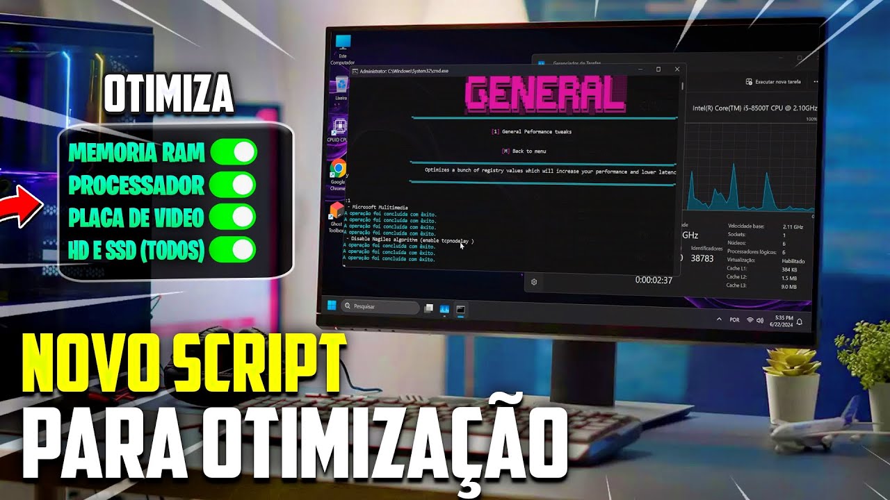 🔥 SUPER SCRIPT PARA OTIMIZAR O WINDOWS | AUMENTE SUA PERFORMANCE NO PC ...