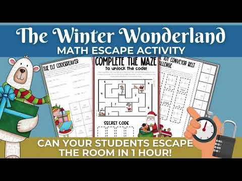 Christmas Math Escape Room, A fun holiday themed math activity for your ...