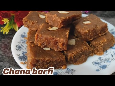 Chana barfi | Roasted chana barfi recipe by shahana ki rasoi - YouTube