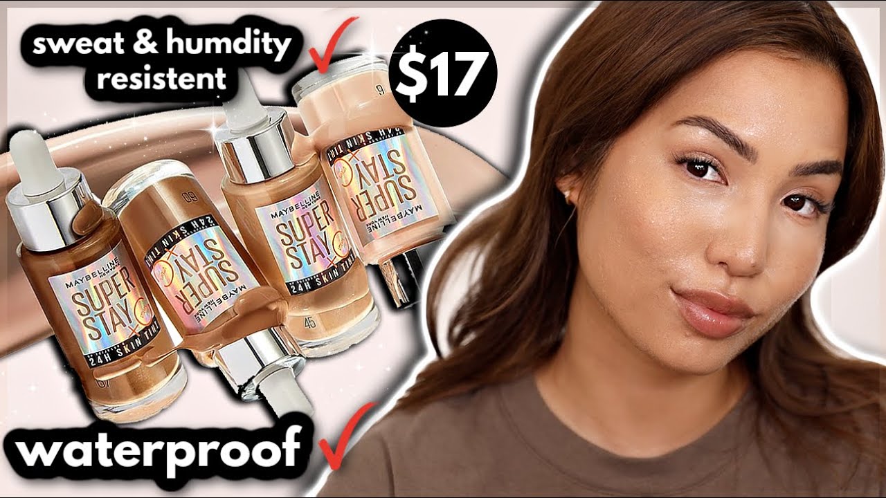WATERPROOF? 💦 THE VIRAL MAYBELLINE SUPERSTAY SKIN TINT | OILY SKIN WEAR ...