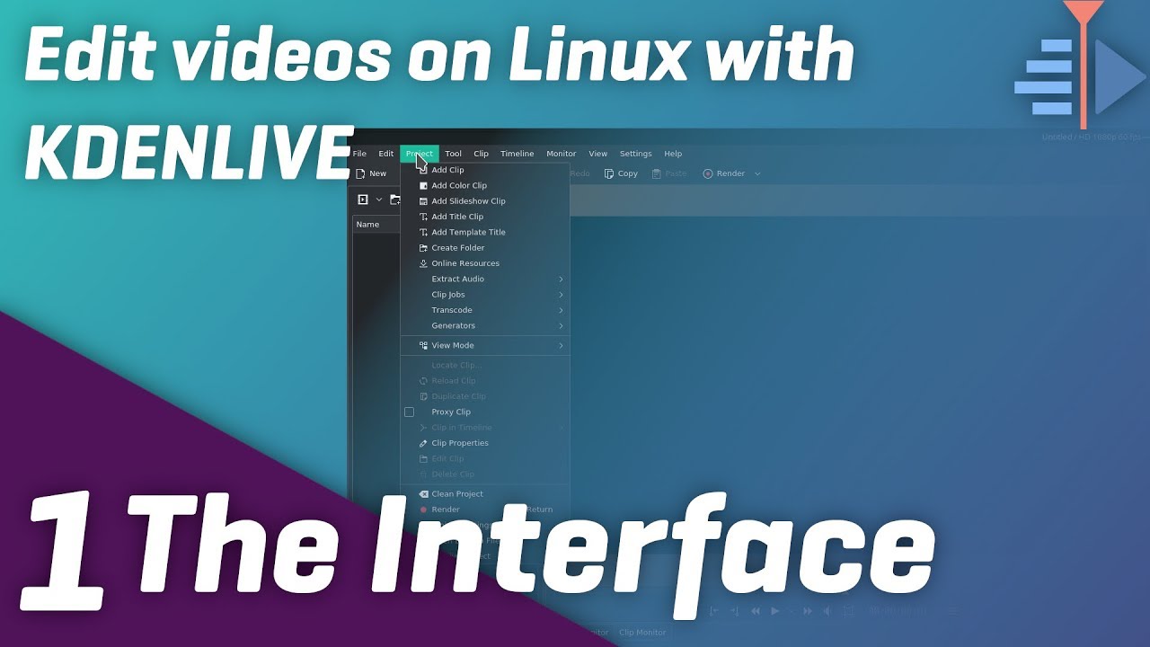 How to edit videos on Linux with KDENLIVE - 1 - Learn the Interface ...