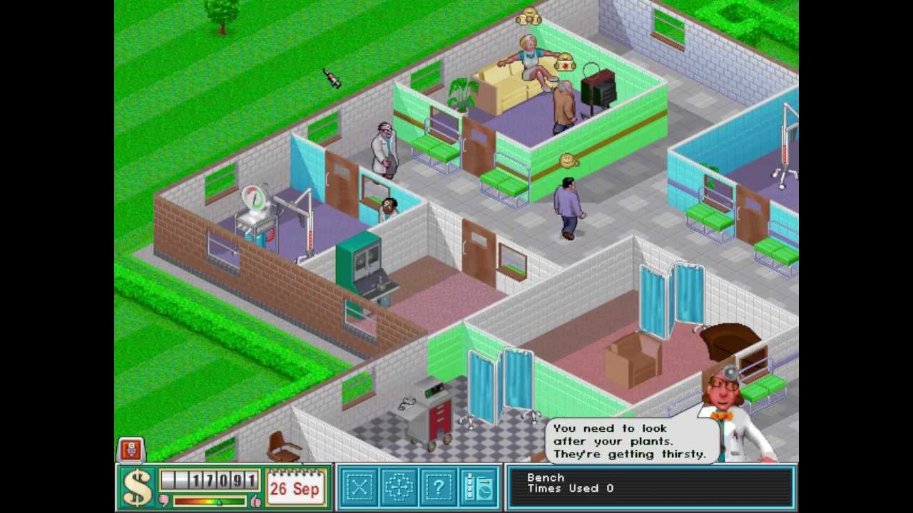 Let's Play Theme Hospital - Ep. 1 - Bloaty Head? Dr. Cool Hair Tobehz ...