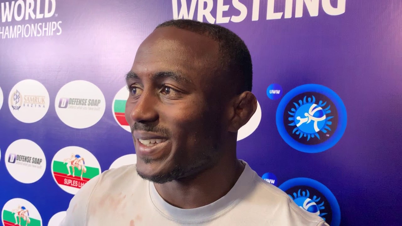 Ryan Mango after 1-1 performance at 63 kg Greco-Roman World ...