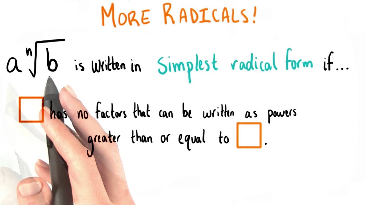 Simplest Radical Form - College Algebra - YouTube