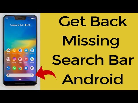How To Recover Google Search Bar Android