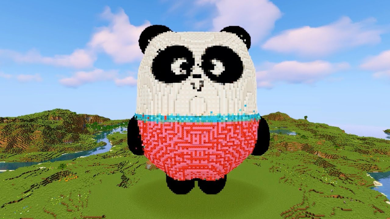 Lingokids Panda | Minecraft 3D Pixel Art Build - YouTube