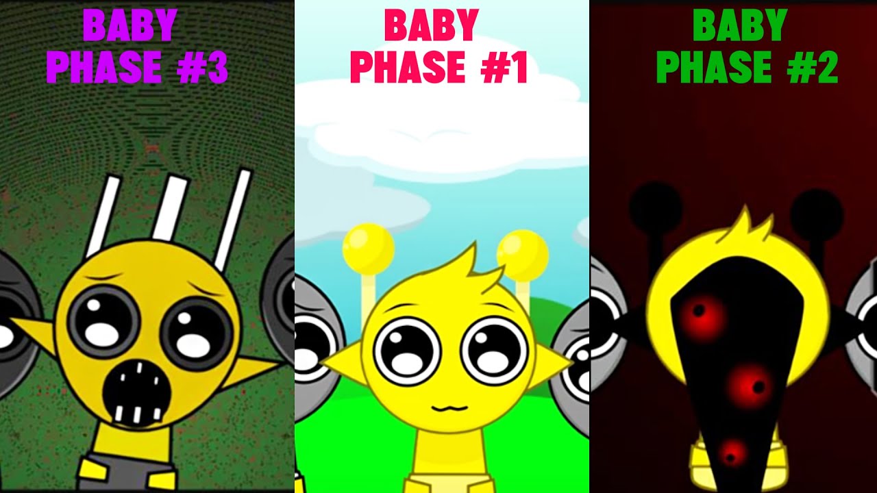 Baby Phase 1 VS Baby Phase 2 VS Baby Phase 3 in Incredibox Sprunki ...