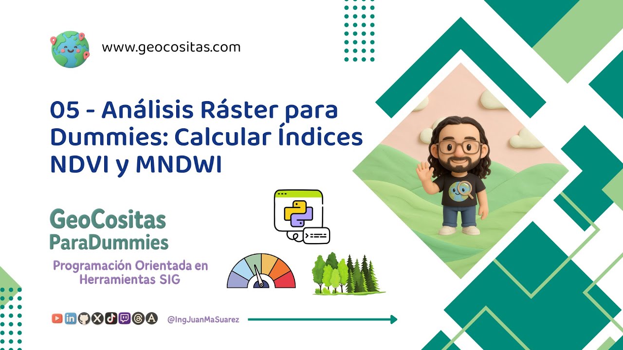 05 - 🌿 Cómo Calcular y Utilizar Índices NDVI y MNDWI en Imágenes Satelitales con Python - YouTube