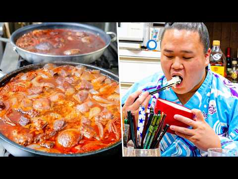 Şef Düzeyinde Beceriler👨‍🍳 Sumo Güreşçileri 8kg Et Kesiyor ve Tam Bir İtalyan Menüsü Pişiriyor🥩