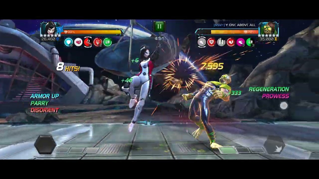 MCOC AW R4 Omega sentinel vs. r3 Toad prowers built up - YouTube