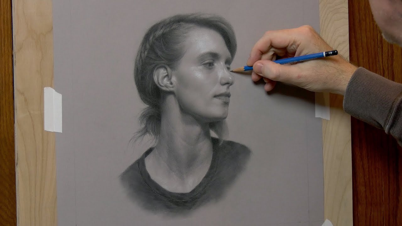 "Cassandra Looking Aside" – Portrait Drawing by David Jamieson - YouTube