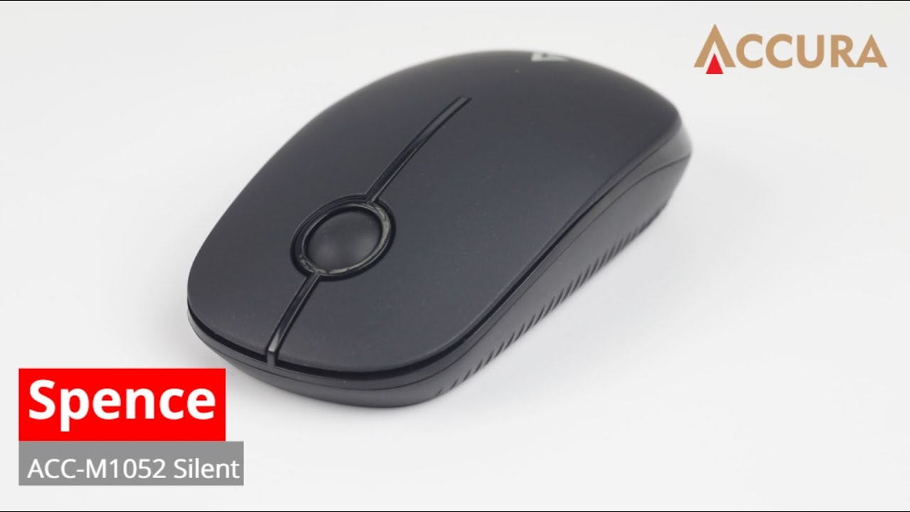Accura myszka bezprzewodowa Spence ACC M1052 czarna silent - YouTube