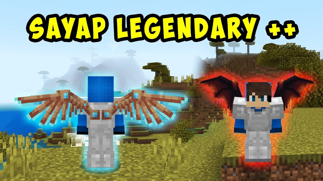 BISA TERBANG DAN PAKAI ARMOR !! SAYAP LEGENDARY MCPE !! - YouTube