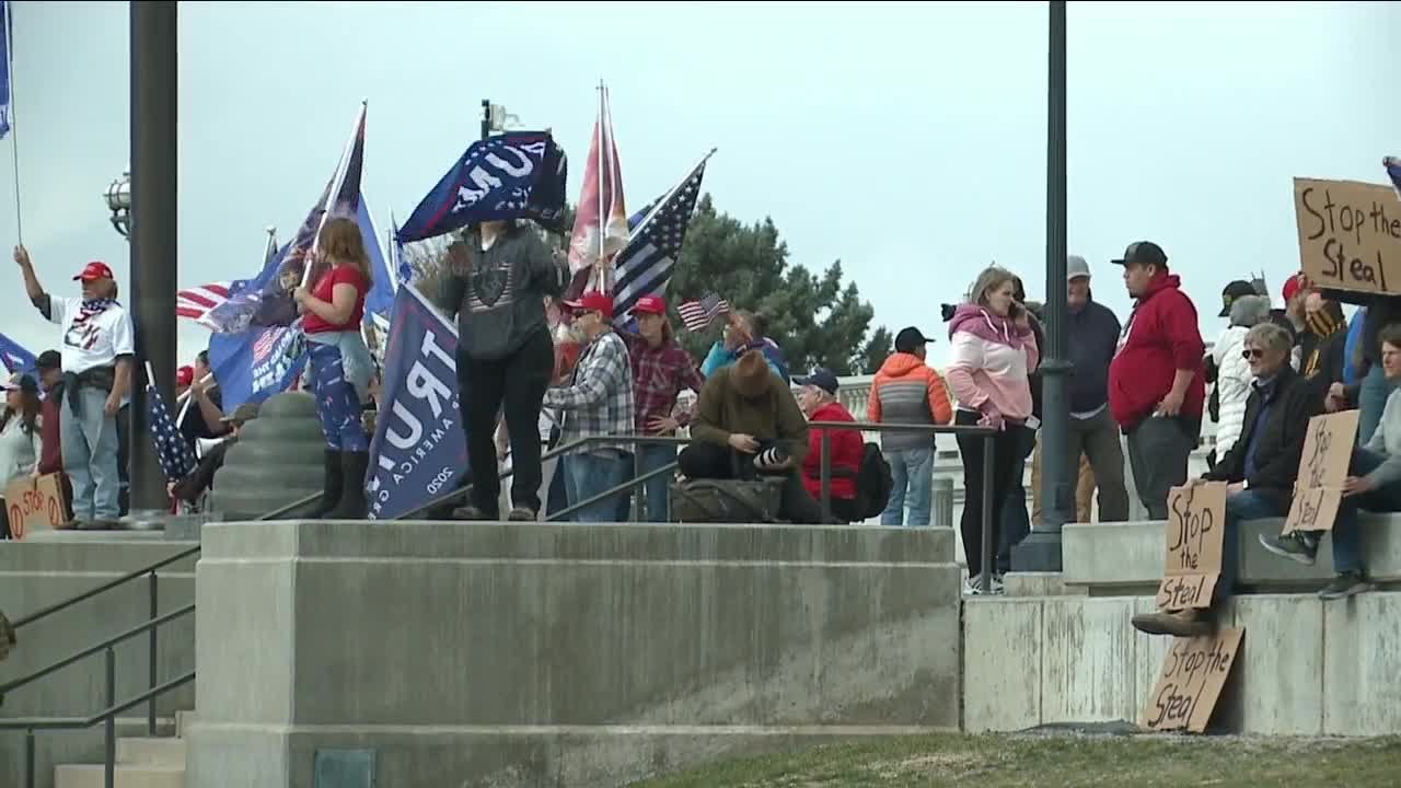 Trump supporters gather for 'Stop the Steal' rally at Utah State ...