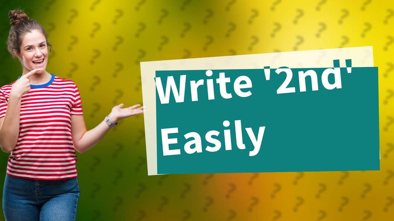How to write 2nd in Word? - YouTube