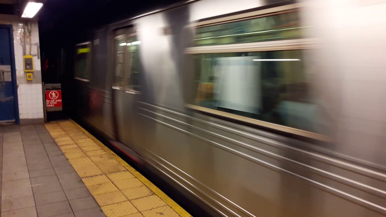 MTA R46 Pullman (F) Train at Roosevelt Avenue - YouTube