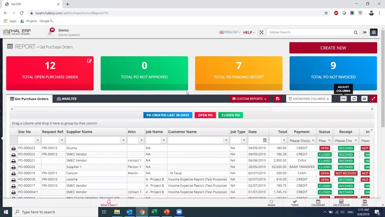 Project Management Costing Module in HAL ERP Software - YouTube