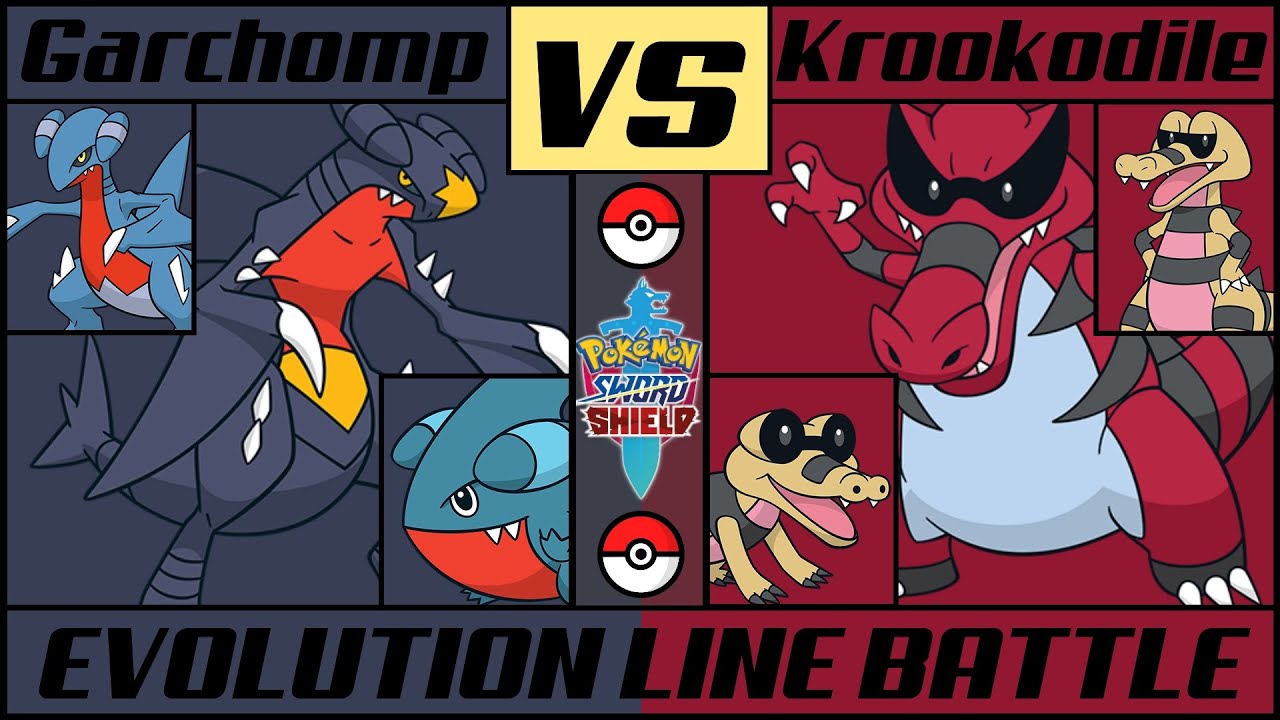 GARCHOMP vs KROOKODILE | Pokémon Evolution Line Battle - YouTube