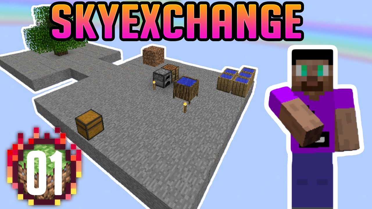 SkyExchange - Ep. 1: A Different Kind of Skyblock! - YouTube