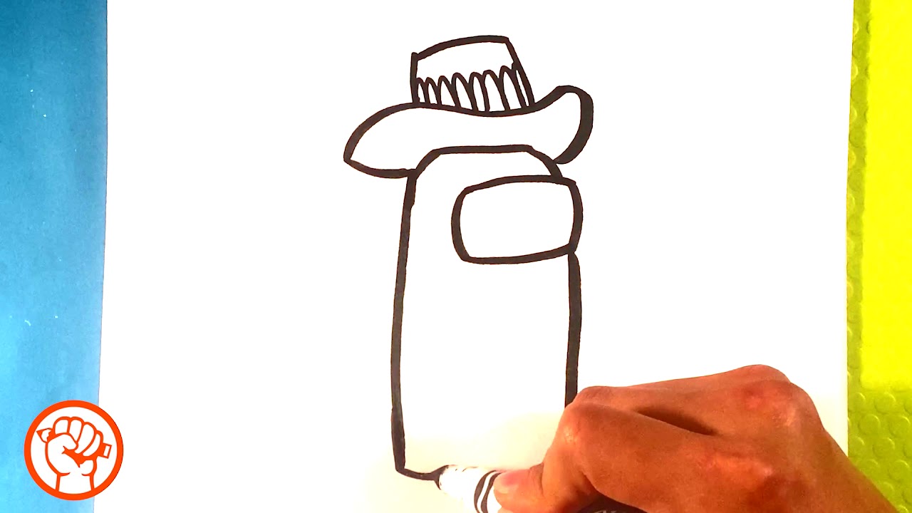 How to Draw Among Us - Bush Hat - Easy Pictures to Draw - YouTube