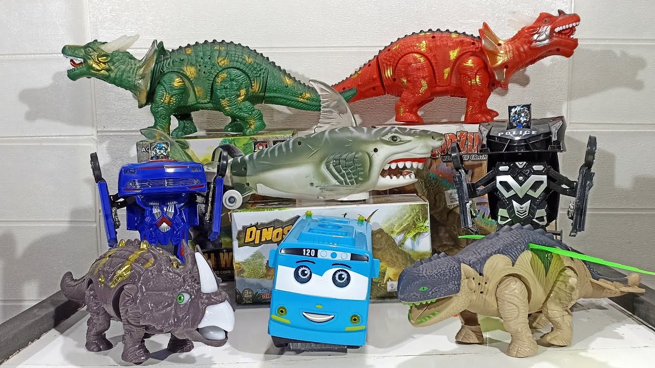Review Pertarungan Dinosaurus, T rex, Triseratop, Robot Transformers ...